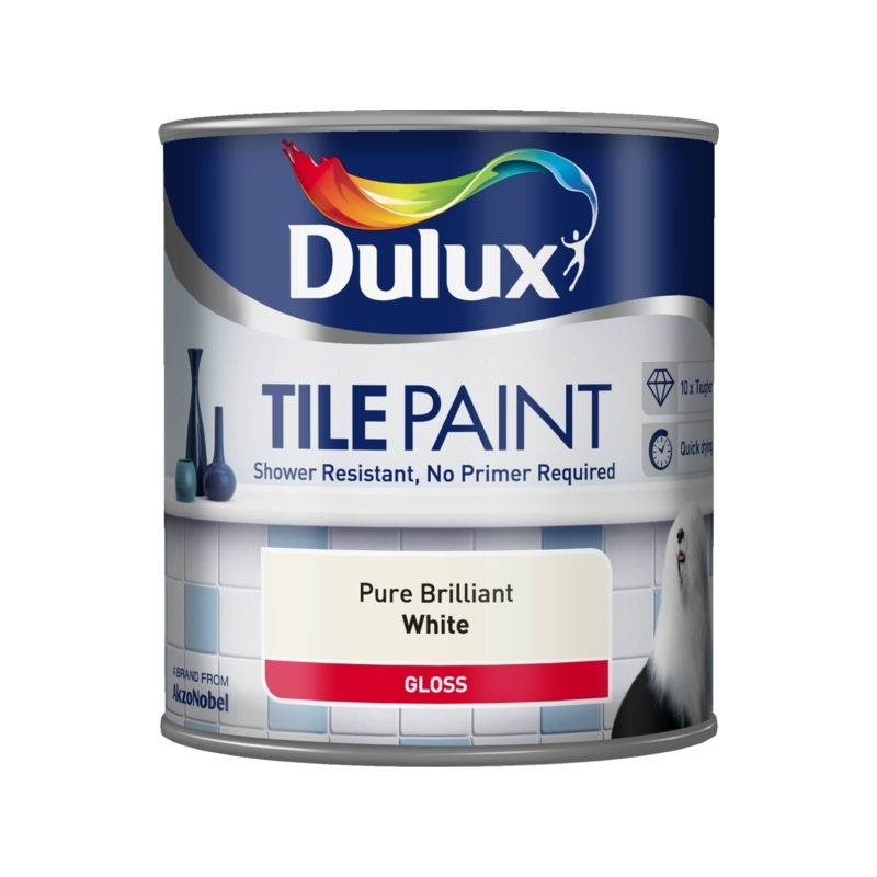 DULUX RETAIL TILE PAINT PURE BRILLIANT WHITE 600ML - Winterstoke ...