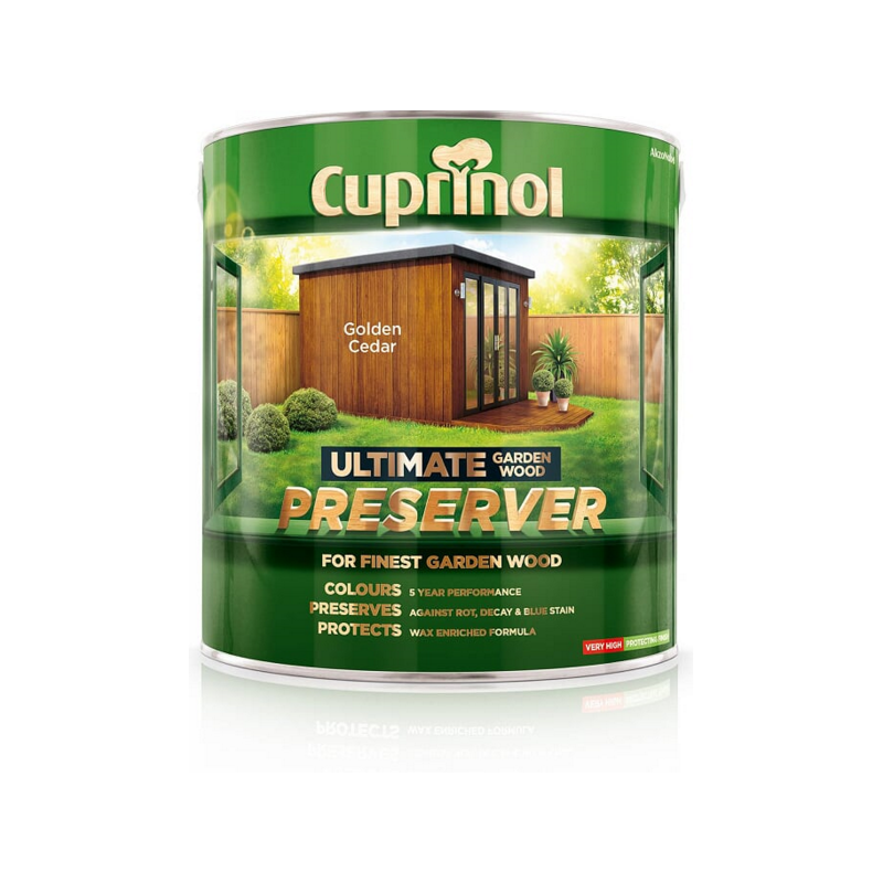 CUPRINOL ULTIMATE WOOD PRESERVER GOLDEN CEDAR 4Ltr - Winterstoke ...