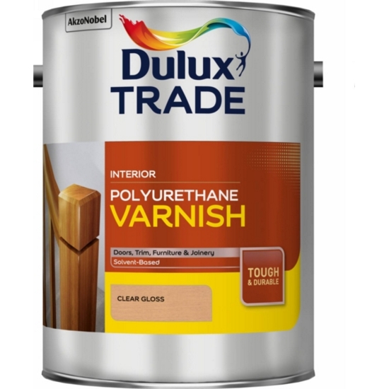 DULUX TRADE POLYURETHANE. VARNISH GLOSS CLEAR 2.5LITRE - Winterstoke ...