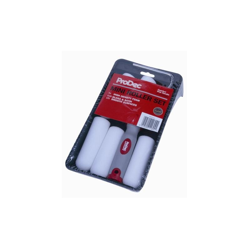 RODO PRODEC MINI ROLLER SET + 5 FOAM SLEEVES (PRRT016) - Winterstoke Decorators Supplies
