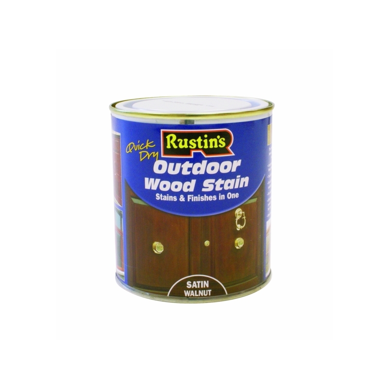RUSTINS EXTERIOR WOODSTAIN SATIN WALNUT 500ML - Winterstoke Decorators ...