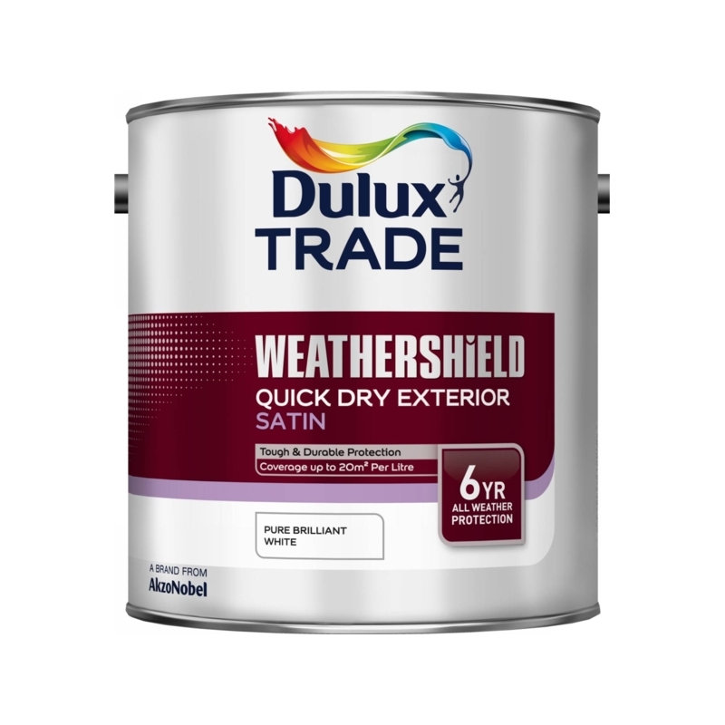 DULUX TRADE WEATHERSHIELD QD SATIN TINTED COLOUR EDB LITRE ...