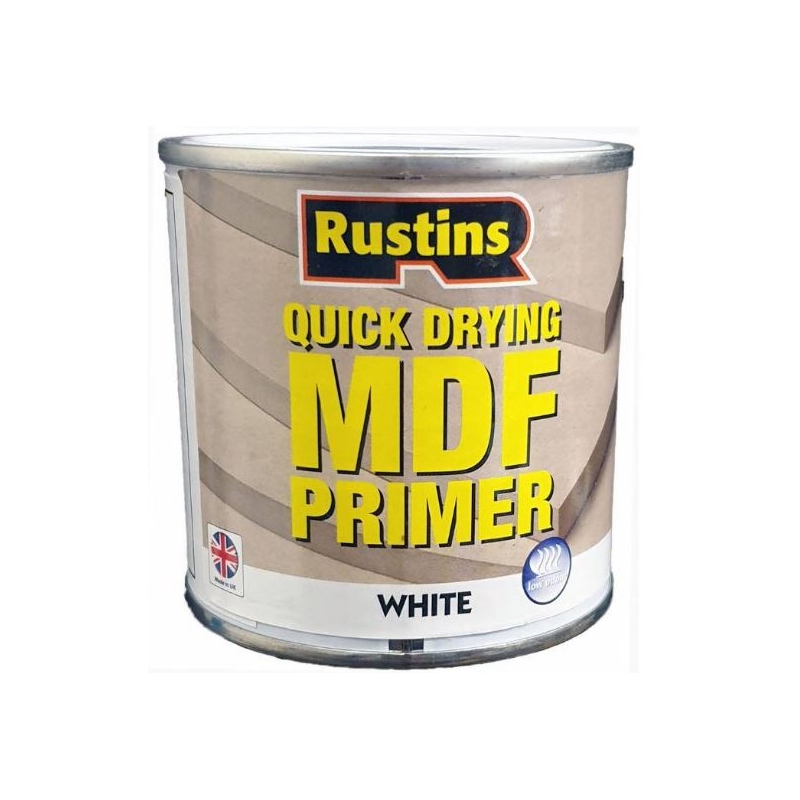 RUSTINS MDF PRIMER WHITE 500MLS - Winterstoke Decorators Supplies